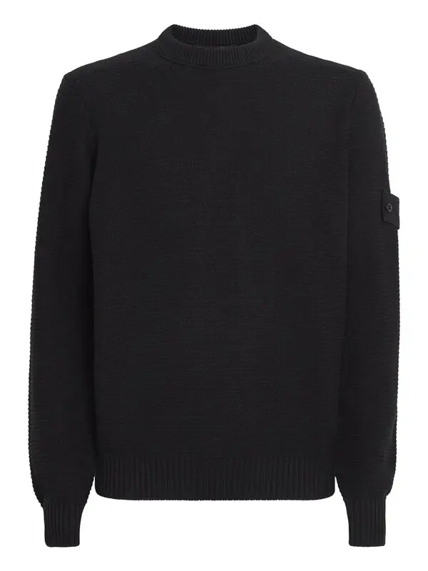 Stone Island Cotton-cashmere Ghost Sweater - Black