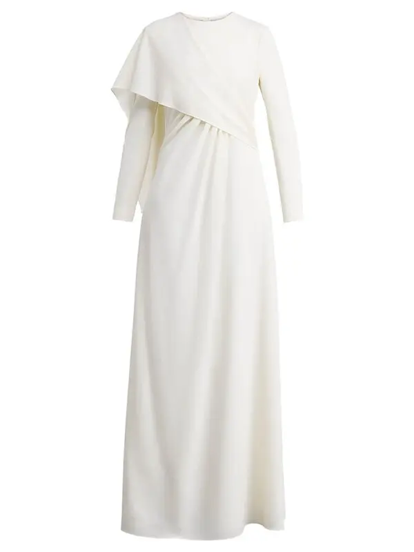 EMILIA WICKSTEAD Wool Crepe Aleska Maxi Dress - Ivory