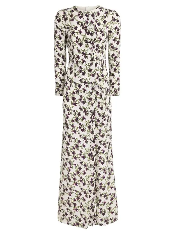 EMILIA WICKSTEAD Silk Silverio Floral Maxi Dress - Ivory