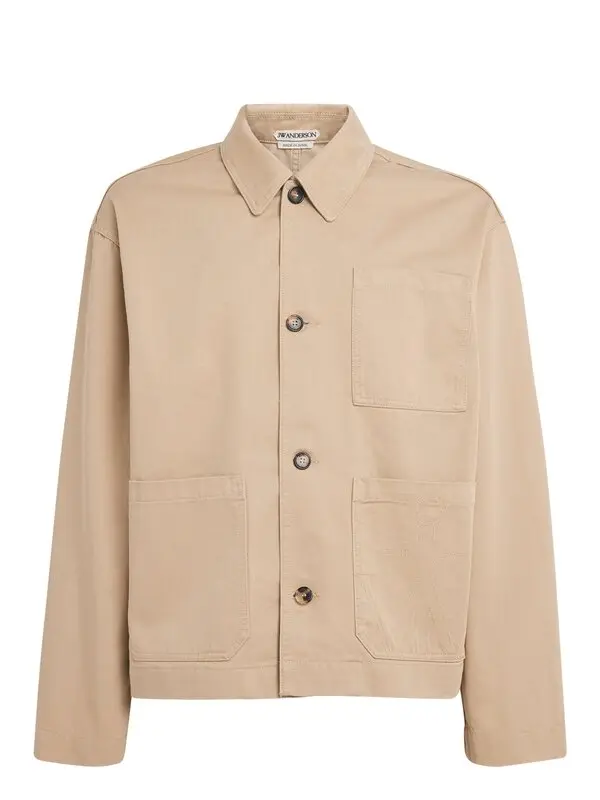 JW Anderson Cotton Pocket-detail Jacket - Green