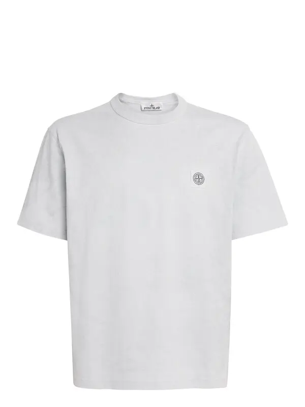 Stone Island Organic Cotton Laminated T-shirt - Blue