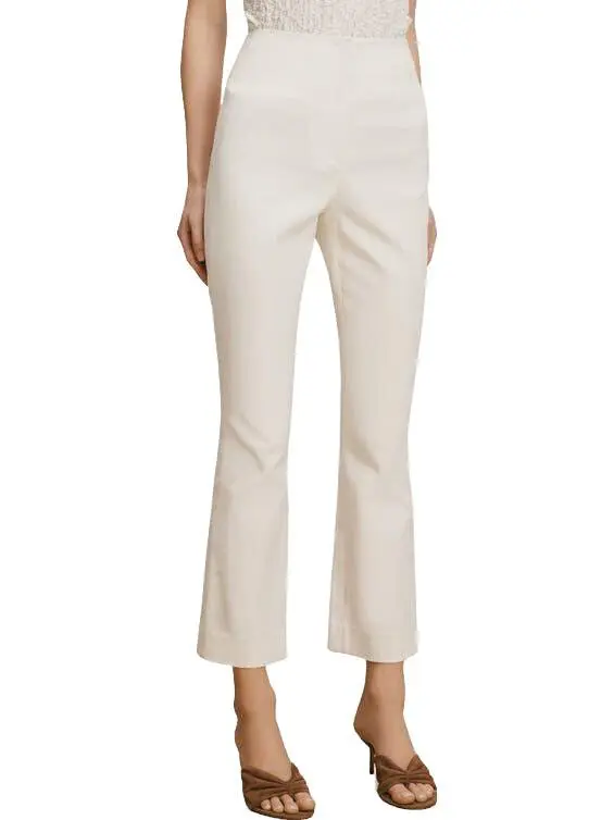 Veronica Beard Althea Crop Stretch Cotton Pants - Dove