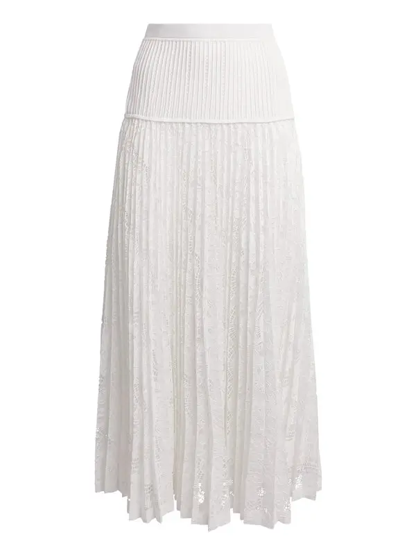 Simkhai Lace Verona Midi Skirt - Ivory