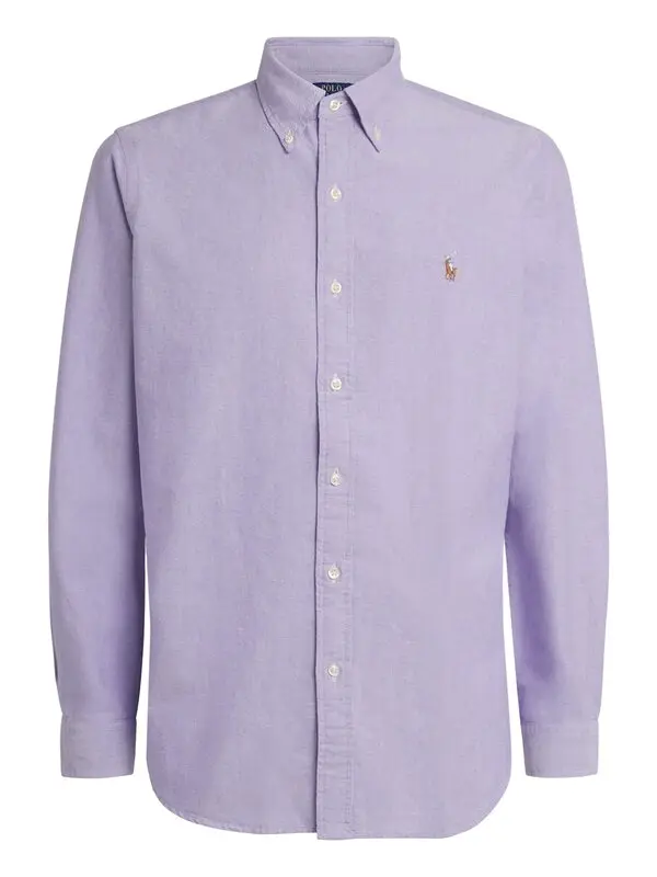 Polo Ralph Lauren Cotton Custom Fit Oxford Shirt - Purple