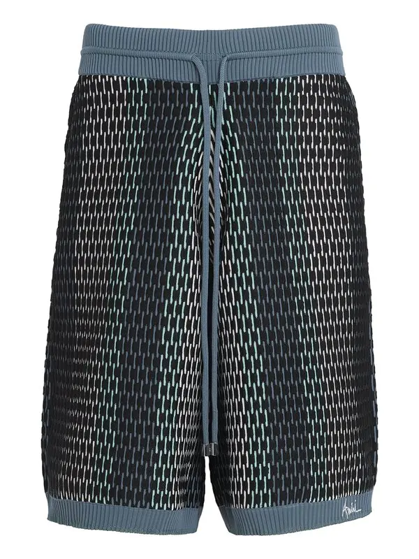 Amiri Jacquard Stripe Sweatshorts - Blue