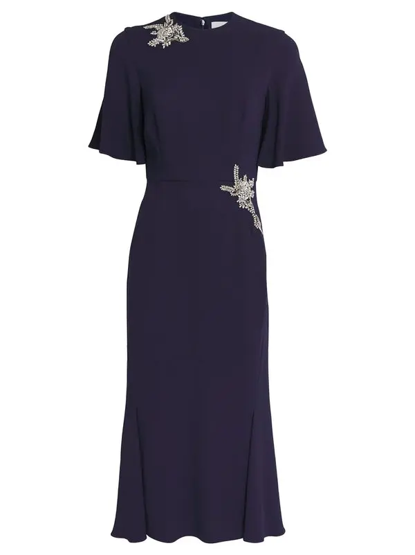 Erdem Crystal-embellished Tunic Midi Dress - Blue