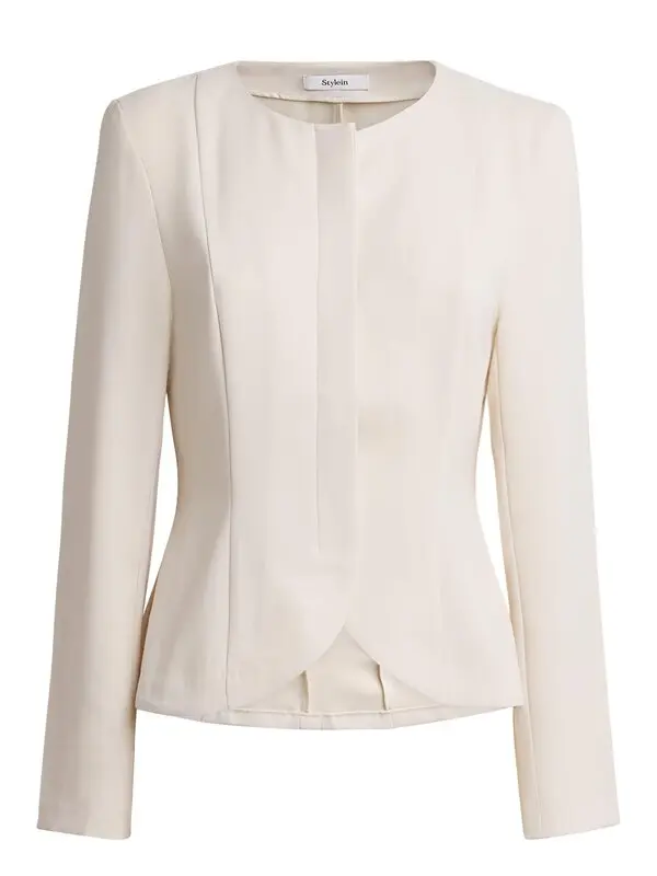 Stylein Brienne Peplum Jacket - Ivory