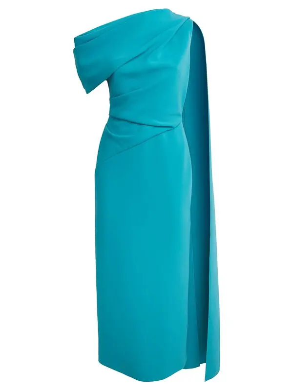 ROKSANDA Maite Draped Midi Dress - Blue