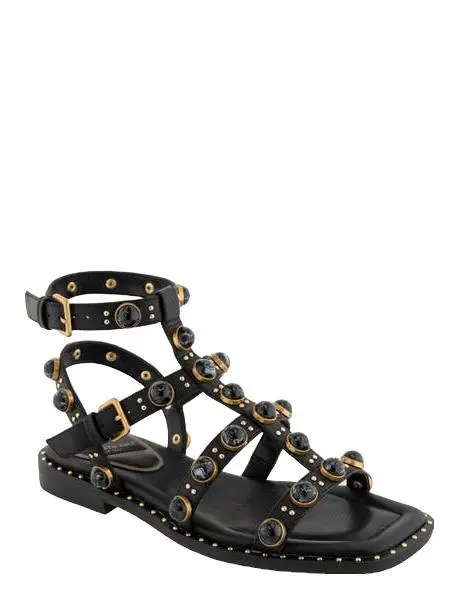 KENNETH COLE Ruby Stones Ankle Strap Sandal - Black