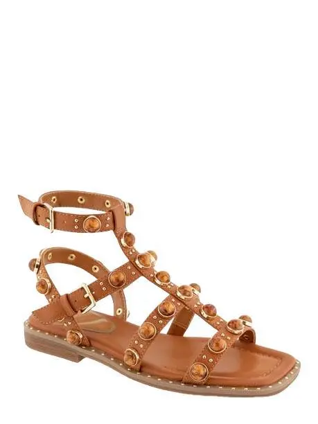 KENNETH COLE Ruby Stones Ankle Strap Sandal - Tan