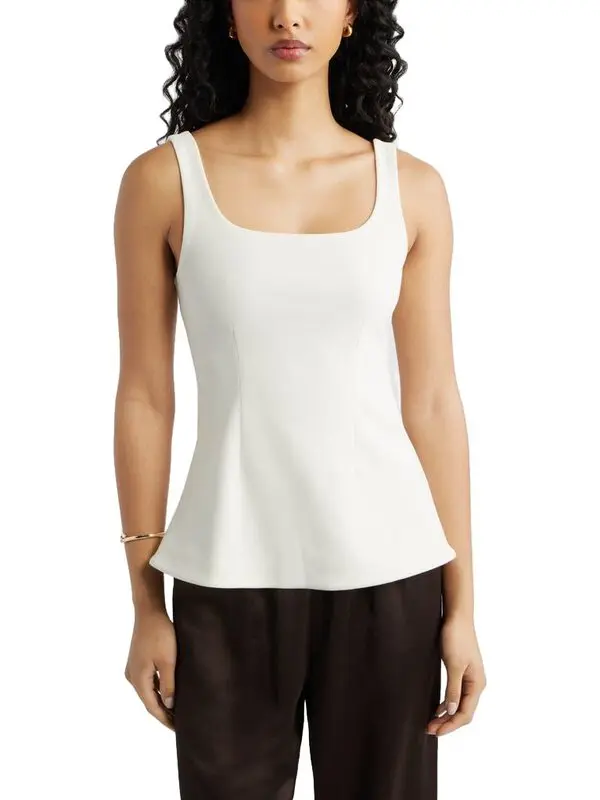 OPEN EDIT Flared Tank - Ivory