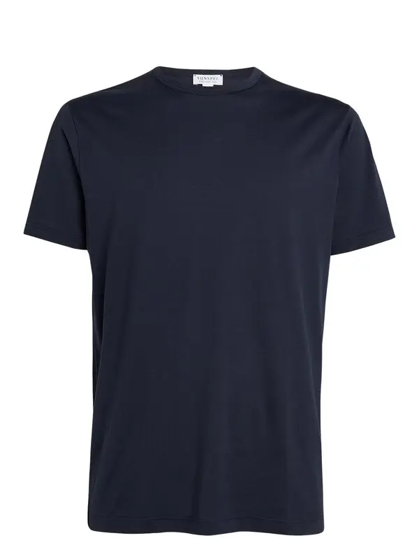 Sunspel Supima Cotton Classic T-shirt - Navy