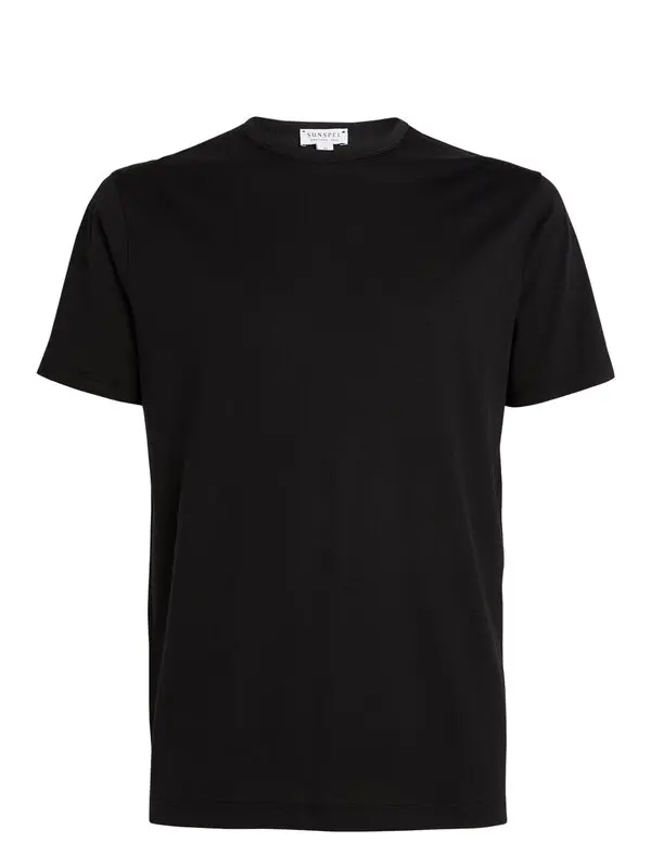 Sunspel Supima Cotton Classic T-shirt - Black