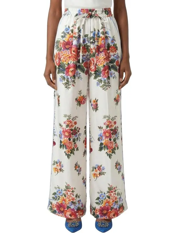 Dolce & Gabbana Floral Print Trousers - Multicolor