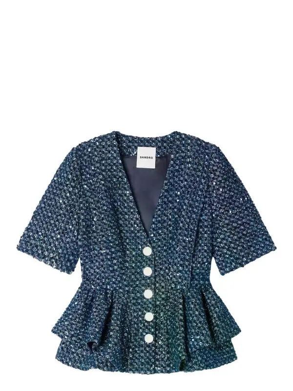 Sandro Sequin-embellished Blazer - Blue
