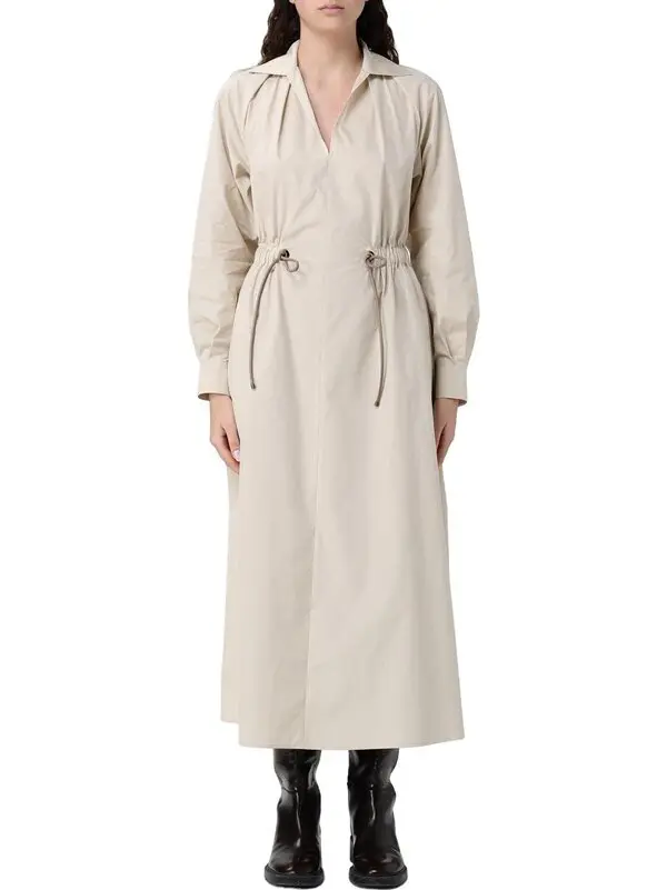 Max Mara Cotton Long Sleeve Dress - Beige