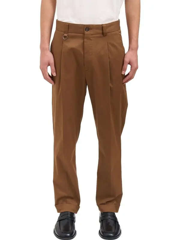 PAOLO PECORA Cotton Blend Trousers - Black