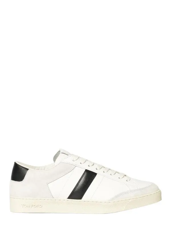 TOM FORD Leather And Suede Sneakers - White