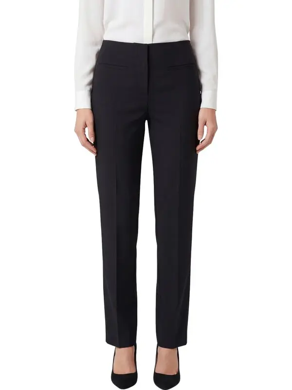 SEMICOUTURE Straight Leg Trousers - Black
