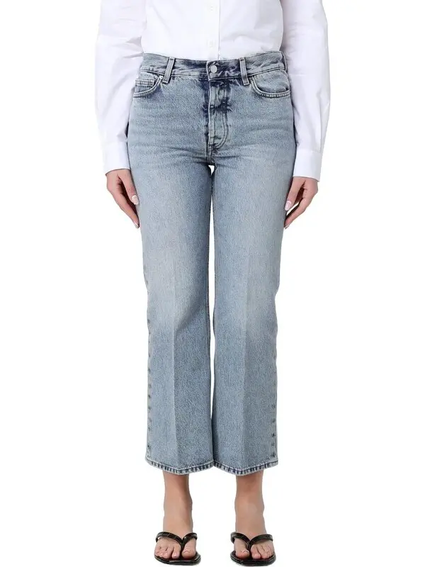 TOTEME Straight Leg Jeans - Gnawed Blue