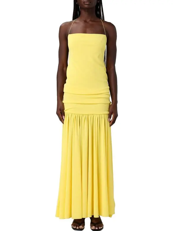 Jacquemus Long Draped Maxi Dress - Yellow