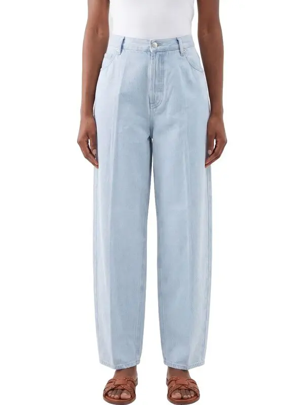 DONDUP Straight Leg Jeans - Gnawed Blue