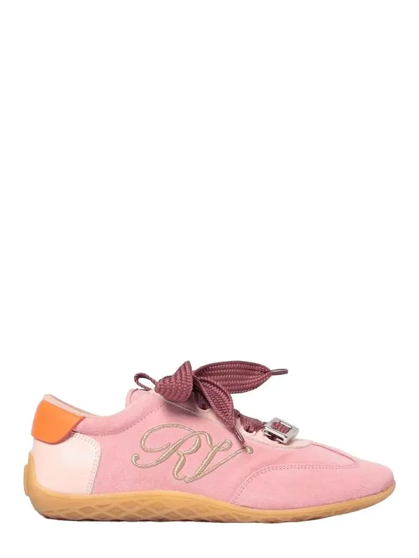 ROGER VIVIER Suede & Leather Low-top Sneakers - Pink