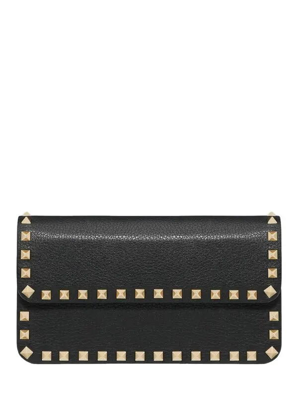 Valentino Garavani Rockstud Grained Leather Bag - Black