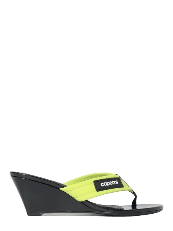 Coperni Neoprene Wedge Thong Sandals - Green