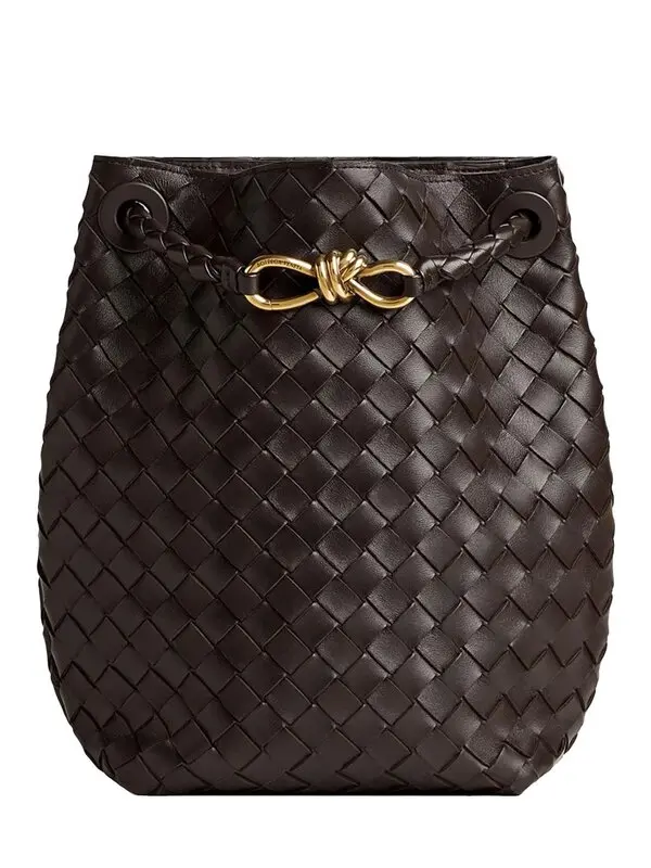 Bottega Veneta Woven Leather Shoulder Bag - Brown