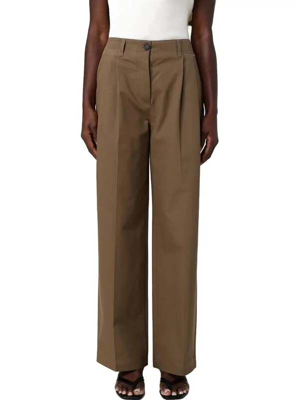 TOTEME Cotton Wide-leg Trousers - Brown