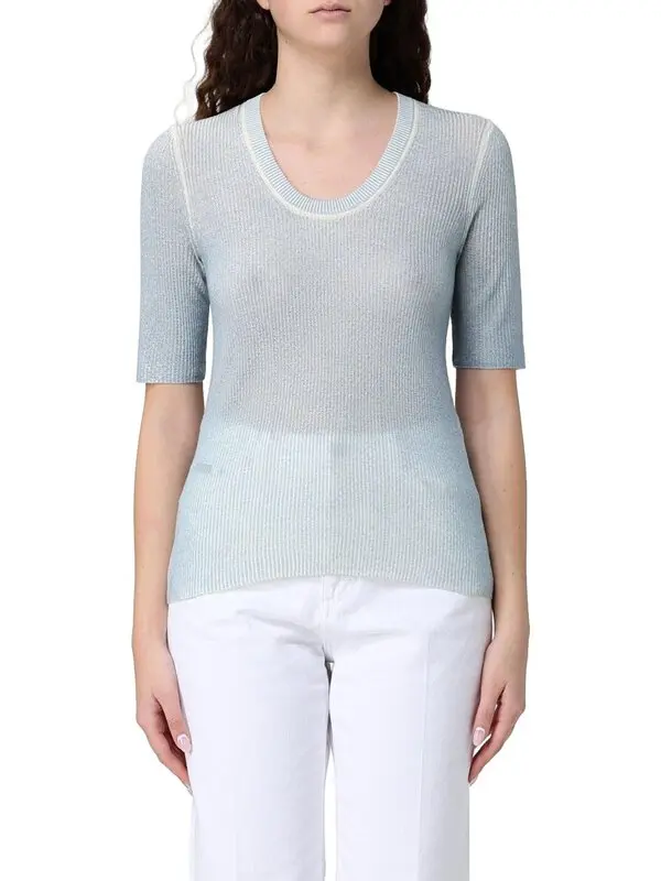 Chloé Ribbed Knit Top - Blue
