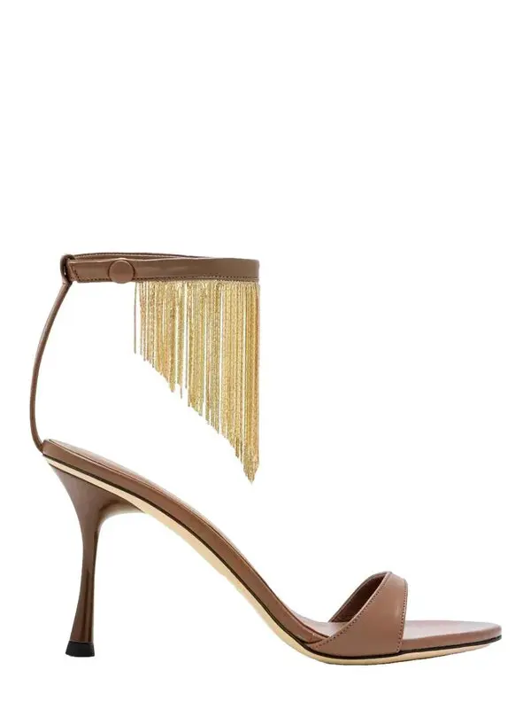 Studio Amelia Figaro Fringed-strap Sandals - Neutrals