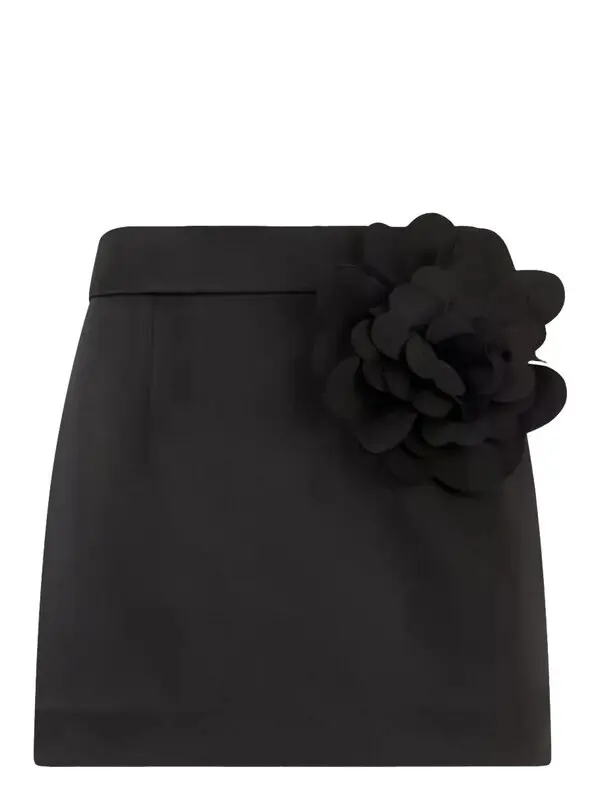 Philipp Plein Rose Detail Mini Skirt - Black