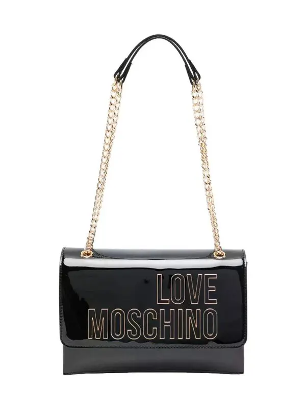 Moschino Chain Shoulder Bag - Black