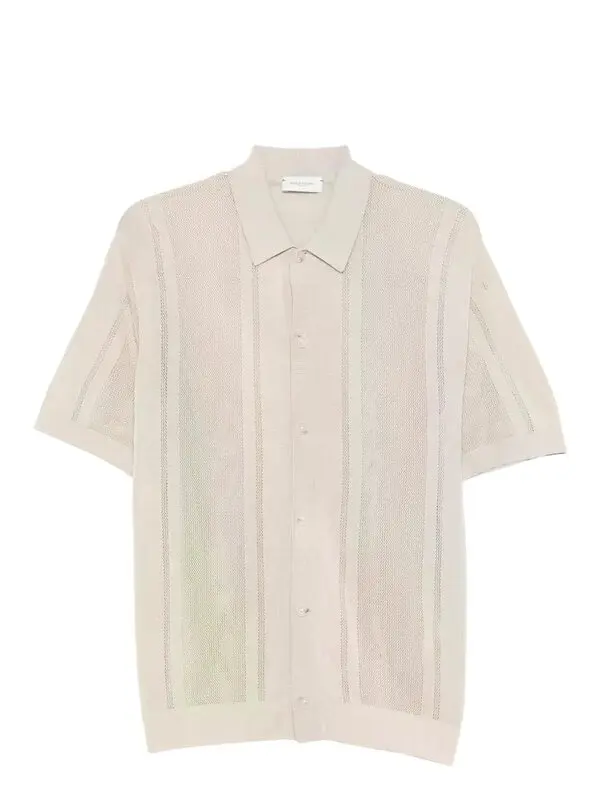 PAOLO PECORA Knitted Shirt - Neutrals