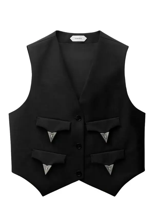 Versace Wool-mohair Vest - Black