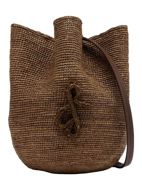 Ruslan Baginskiy Raffia Crossbody Bag - Brown