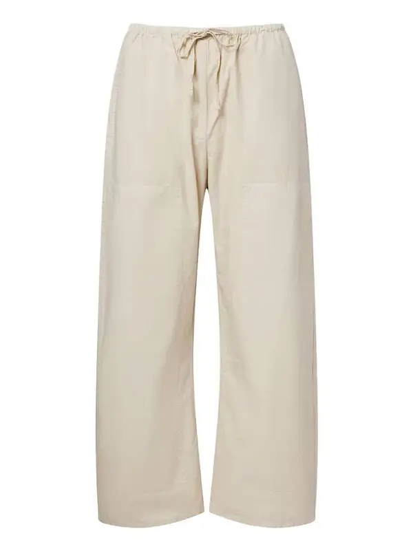 LESET Kyoto Cropped Wide-leg Pants - White