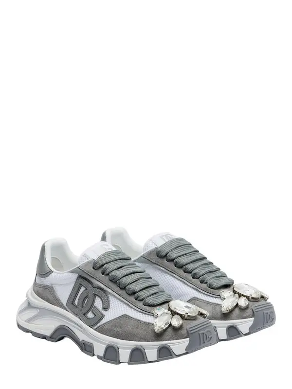 Dolce & Gabbana Dg Country Road" Embellished Sneakers - Grey
