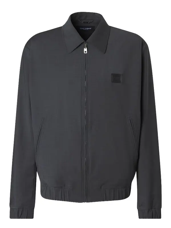 Dolce & Gabbana Logo Wool-blend Blouson Jacket - Grey