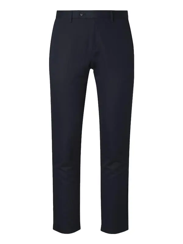 Sunspel Cotton And Linen Straight Pants - Blue