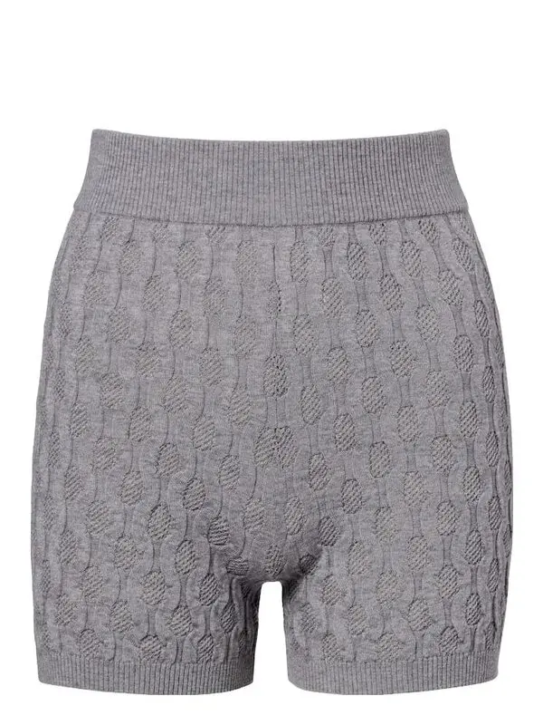 Dries Van Noten Knitted Wool Shorts - Grey