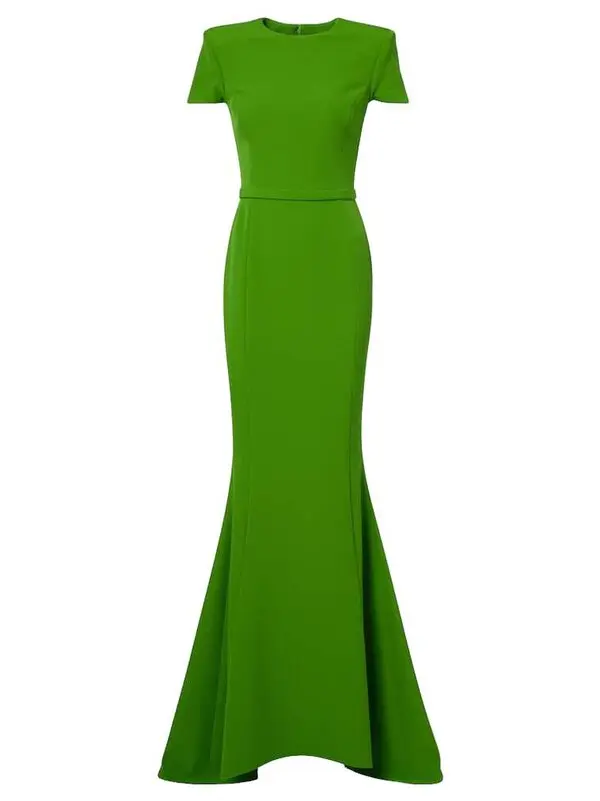 Safiyaa Parker Crêpe Gown - Green