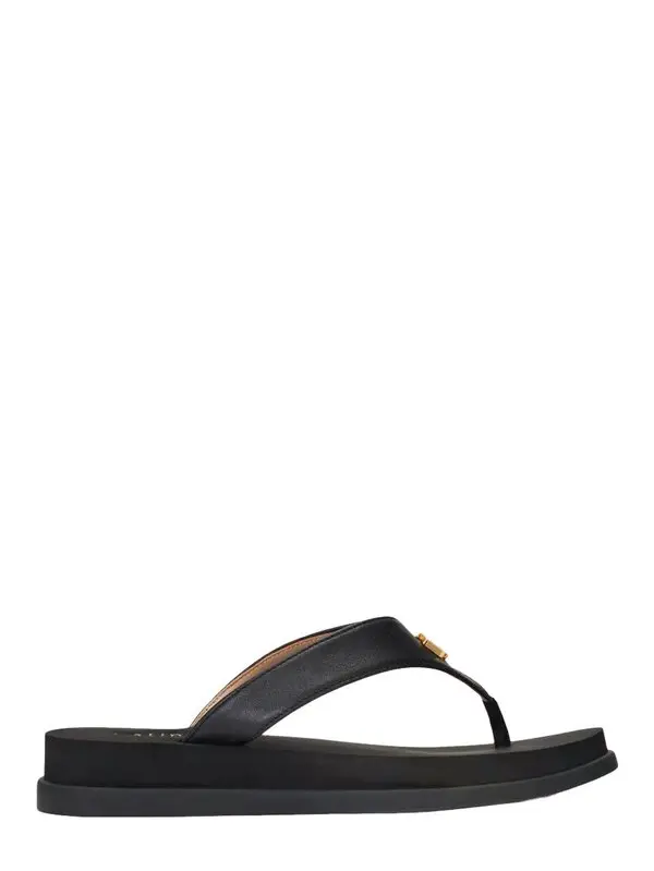 Polo Ralph Lauren Logo Platform Slides - Black