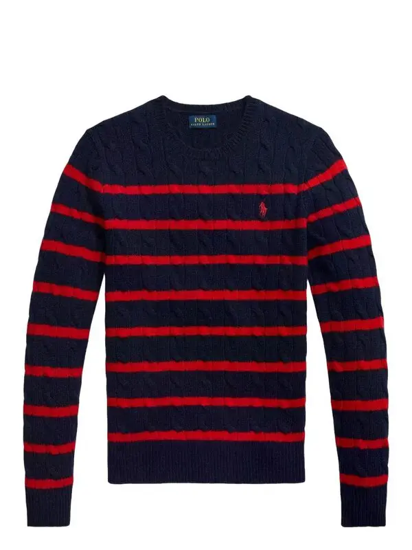 Polo Ralph Lauren Striped Cable-knit Sweater - Blue