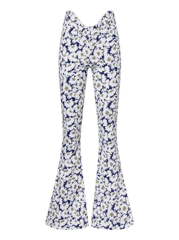 JEAN PAUL GAULTIER Floral Flared Jeans - White