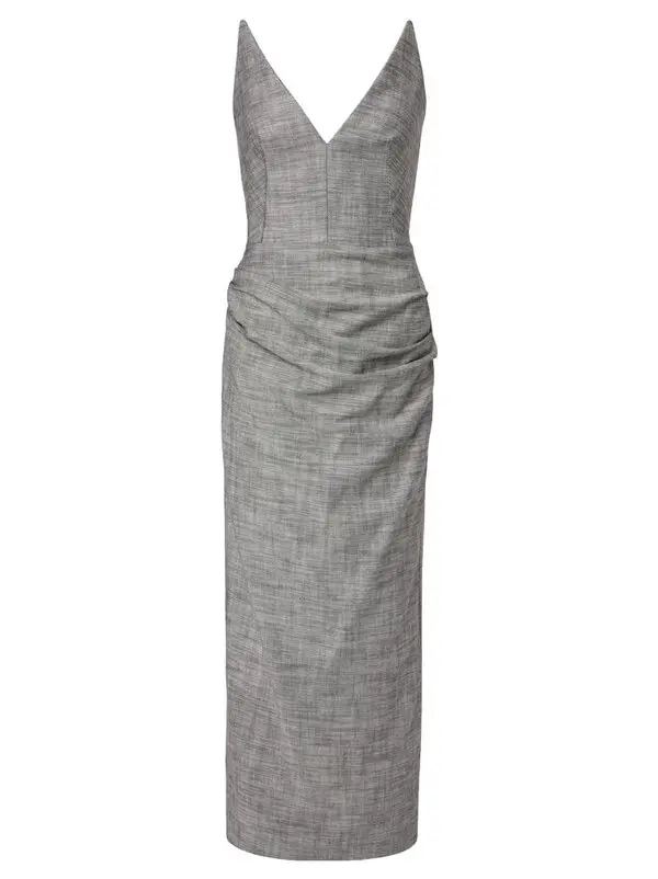 Maticevski Saucy Minx Cotton Midi Dress - Grey