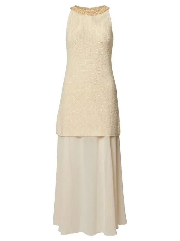 XU ZHI Knitted Midi Dress - Beige