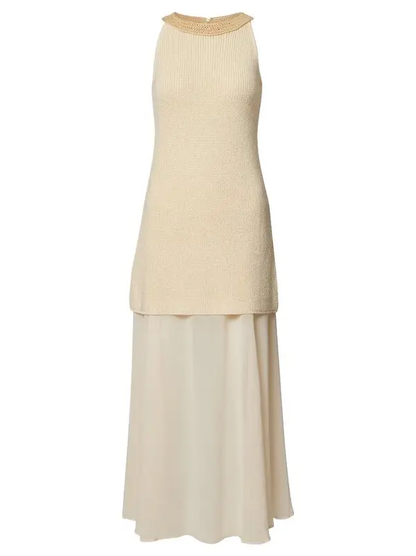 XU ZHI Knitted Midi Dress - Beige